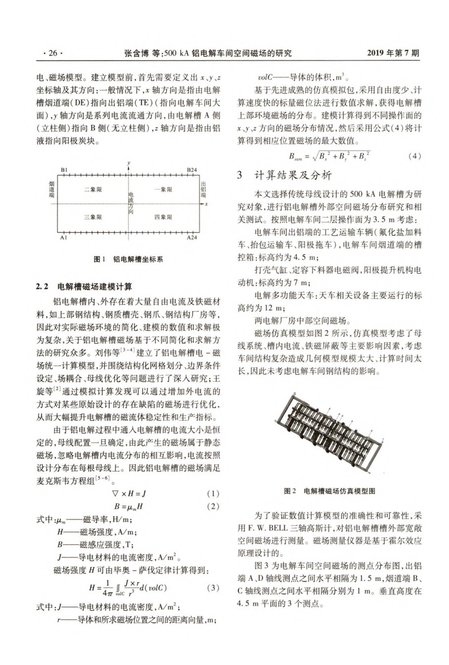 500kA铝电解车间空间磁场的研究.pdf_考拉文库